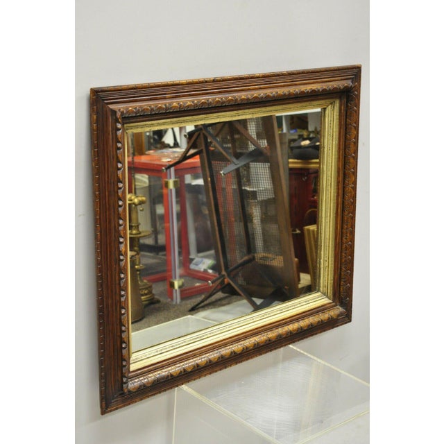 19th C American Victorian Hand Carved Oak Wood Gold Gilt Shadow Box ...