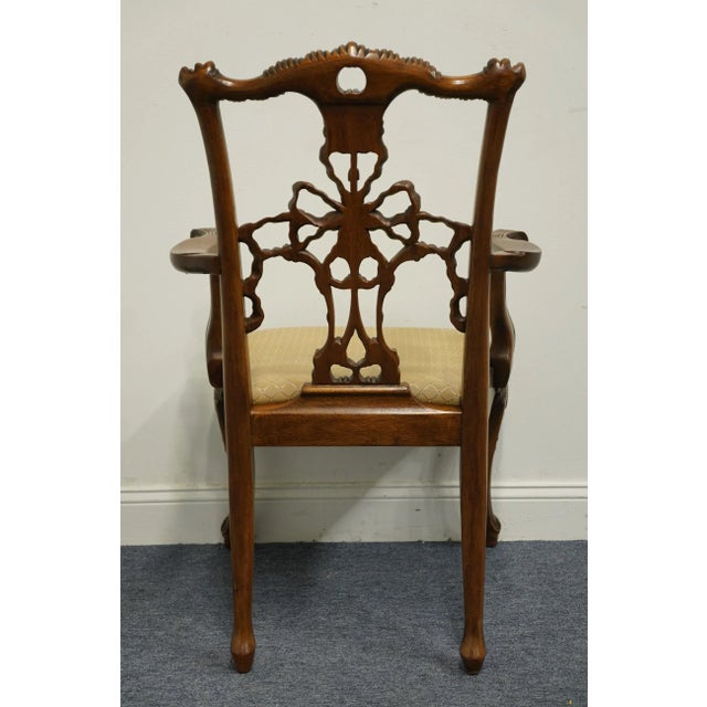 Vintage Traditional Style Ribbon Back Dining Arm Chair | Chairish