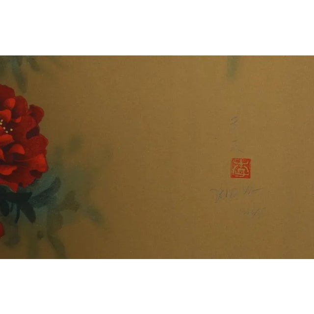 David Lee, Red Flowers (3), Lithograph | Chairish