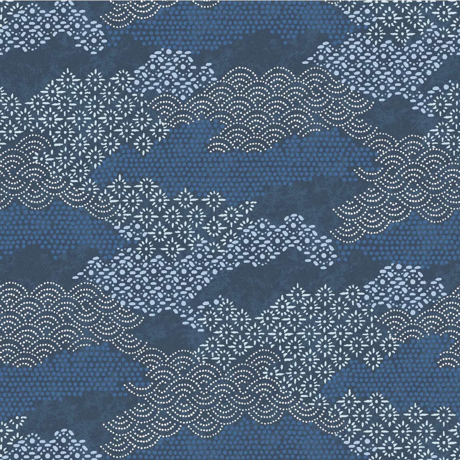 Shoal Bay Indigo Wallpaper Sample | Chairish