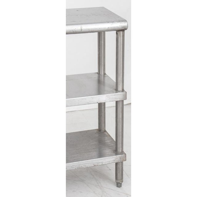 Industrial Stainless Steel 3-Tier Work Table | Chairish