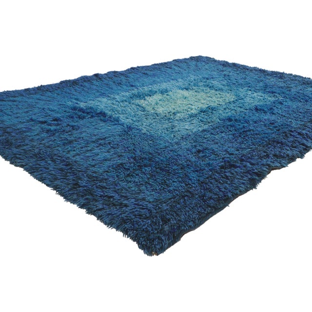 Mid 20th Century Vintage Swedish Rya Rug, 4'5 X 6'2 | Chairish