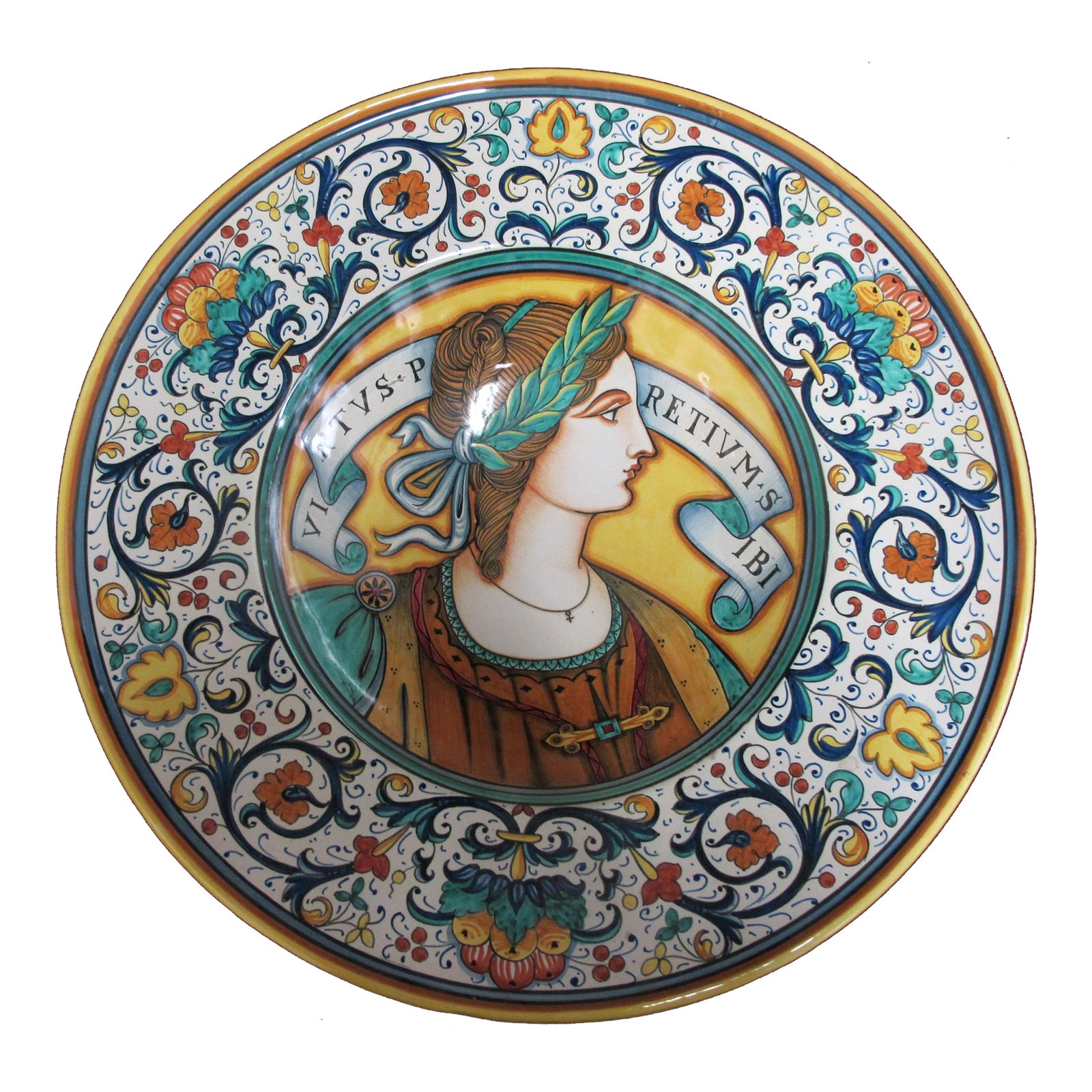 Deruta Italian Pottery Renaissance Virtue Is It's Own Charger Wall ...