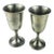 Vintage Pair of Preisner Pewter Wine Goblets 2037 | Chairish