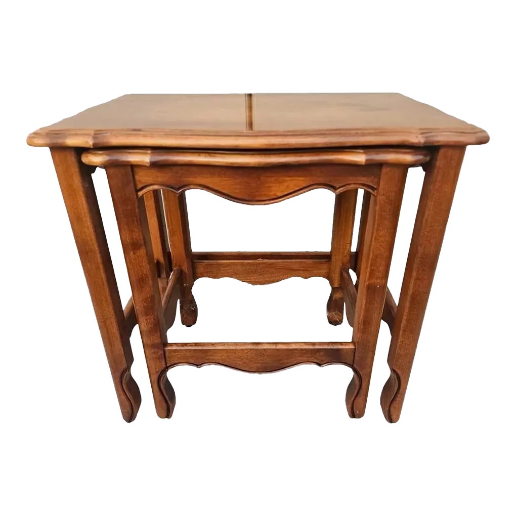 Ethan Allen French Country Nesting Stacking End Table Pedestal 236 ...