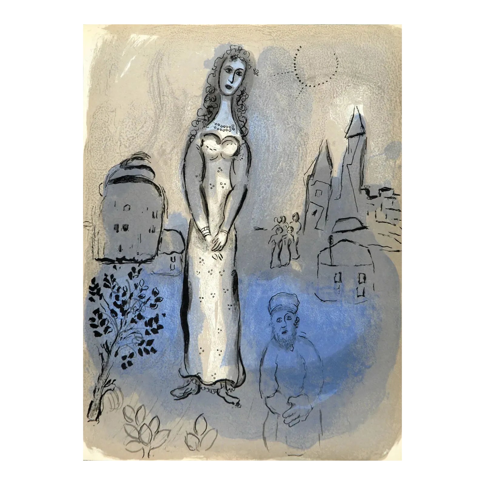 Marc Chagall Lithograph Esther the Bible 1960 | Chairish