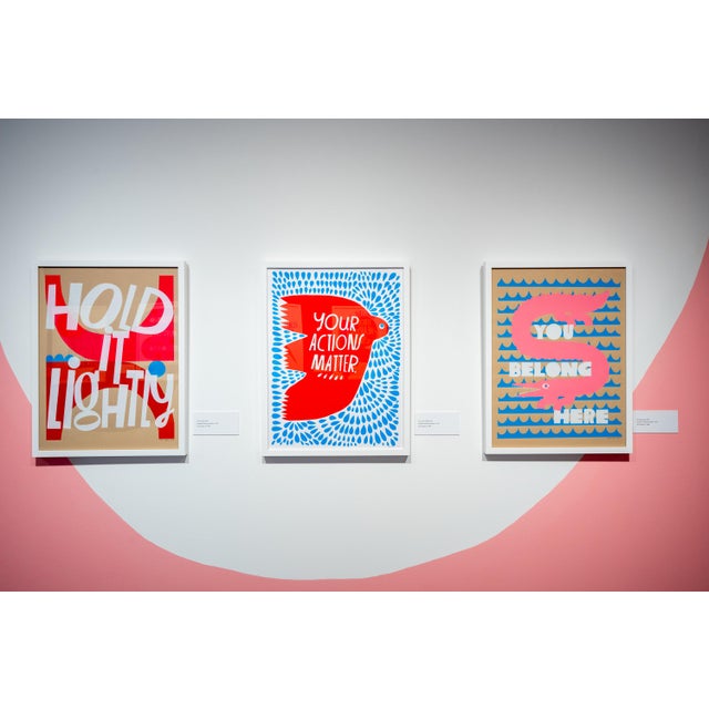 Lisa Congdon Your Actions Matter Serigraph, Framed | Chairish
