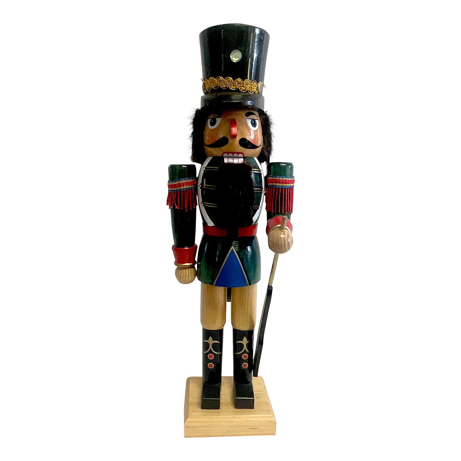 1970s Vintage German Sable Mink Fur Christmas Soldier Nutcracker | Chairish