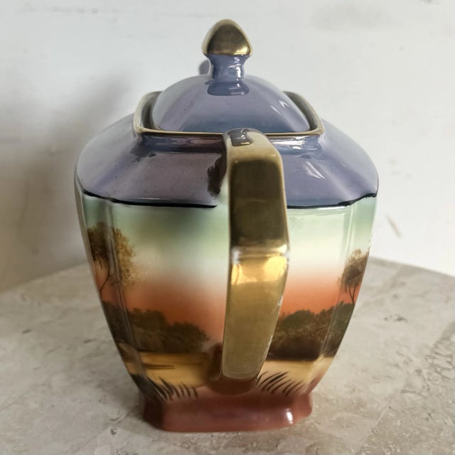 Vintage Japanese Noritake Porcelain Tea Pot | Chairish