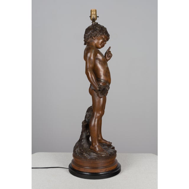 French Lamp Sculpture by Auguste Moreau | Chairish