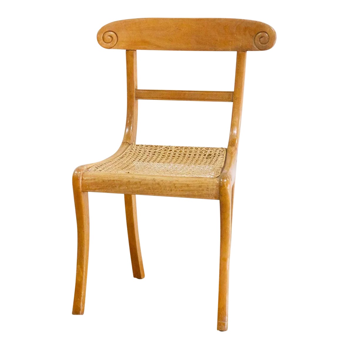 Antique Satinwood British Colonial Side Chair | Chairish