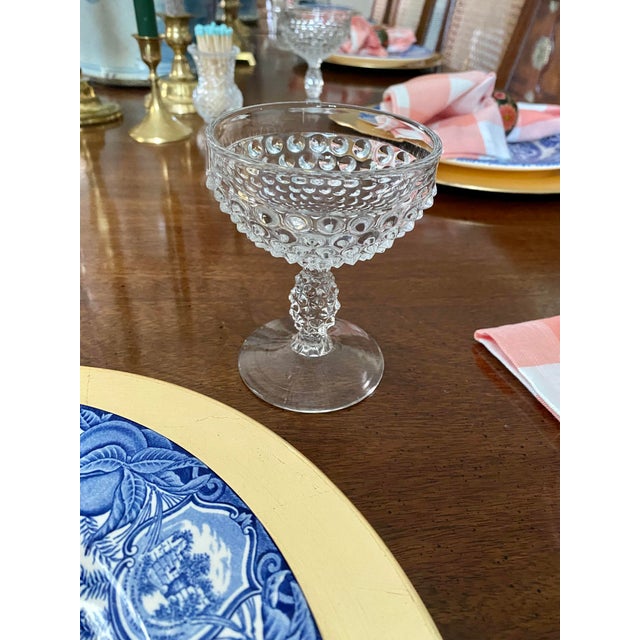 1940s Hobnail Clear Champagne Coupes by Duncan and Miller- Set of 5 ...
