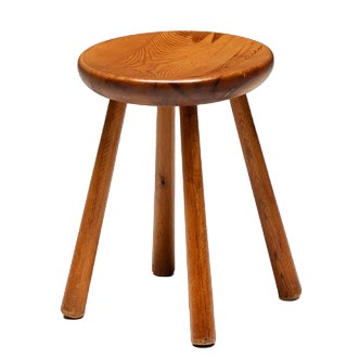 Minimalist Pine Stool, France, 1950s | Chairish