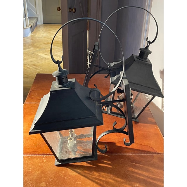 Contemporary Genie House Outdoor Copper Wall Lantern | Chairish