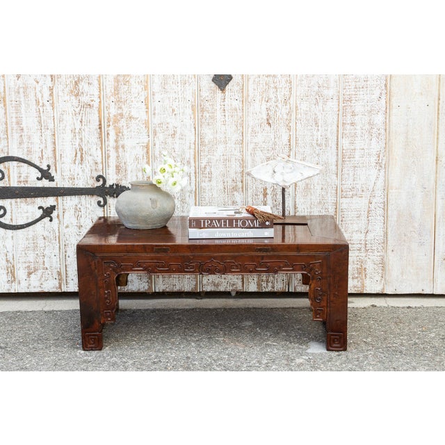 Chinese Carved Kang Low Table | Chairish