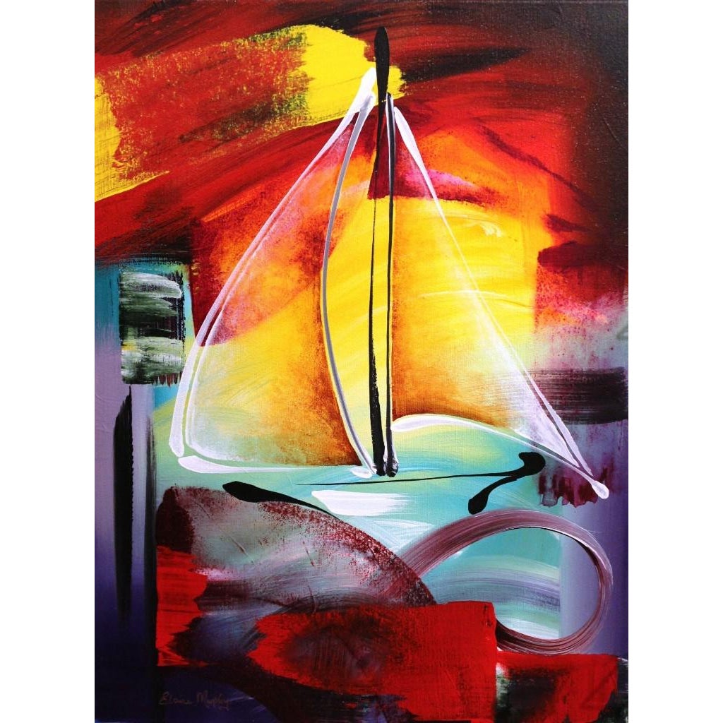 Acrylic Painting on Canvas by Noted Artist Elaine Murphy, Titled Breeze ...