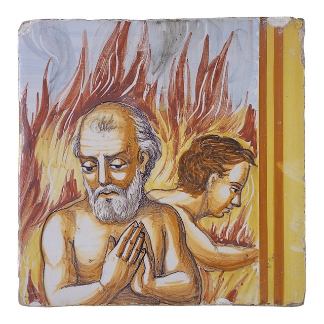 Antique Late 19th Century Terra Cotta Ceramic Hand Painted Figural ...