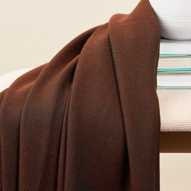 Contemporary Merlot Merino Handloom Throw | Chairish