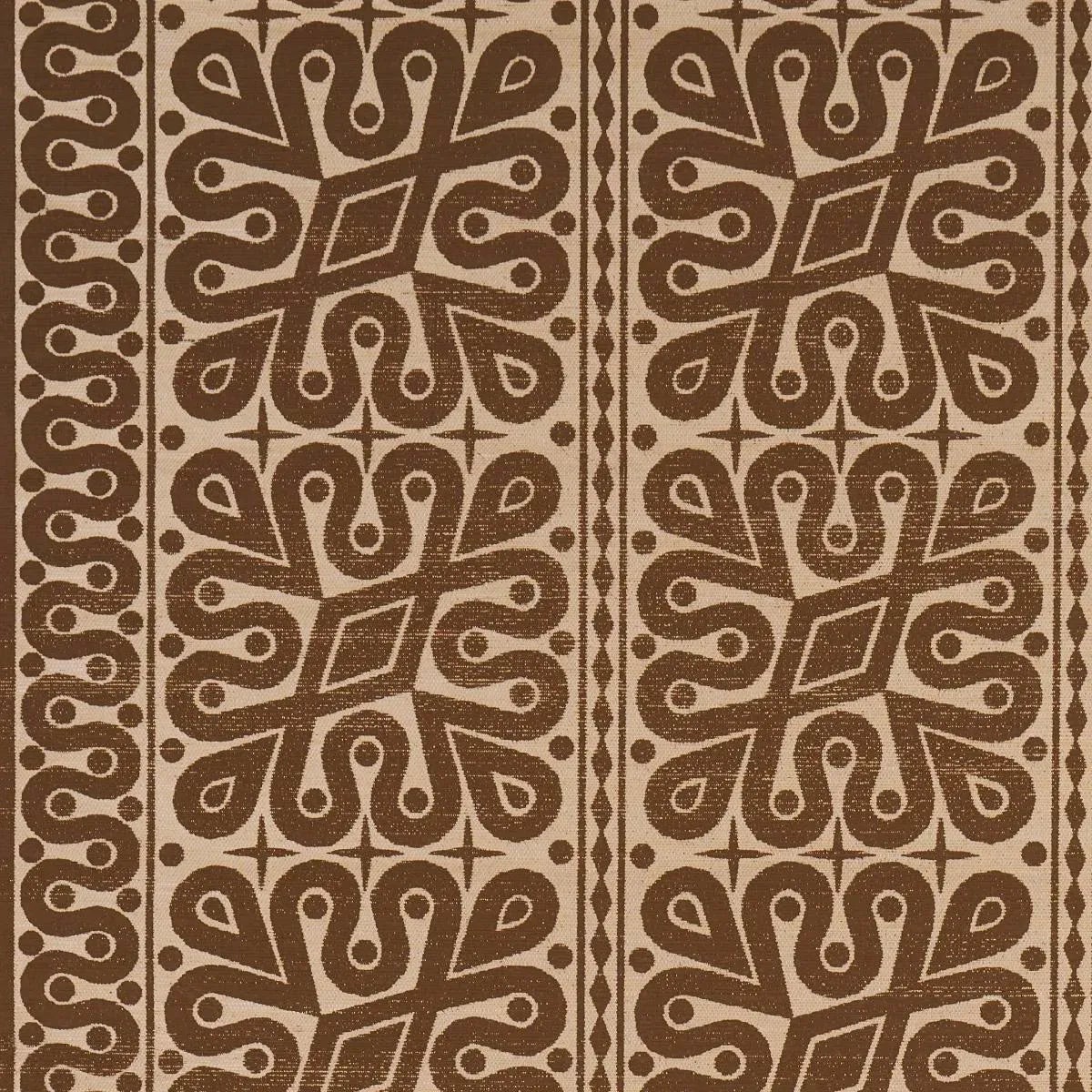 Schumacher x Celerie Kemble Borneo Grasscloth Wallpaper in Brown | Chairish
