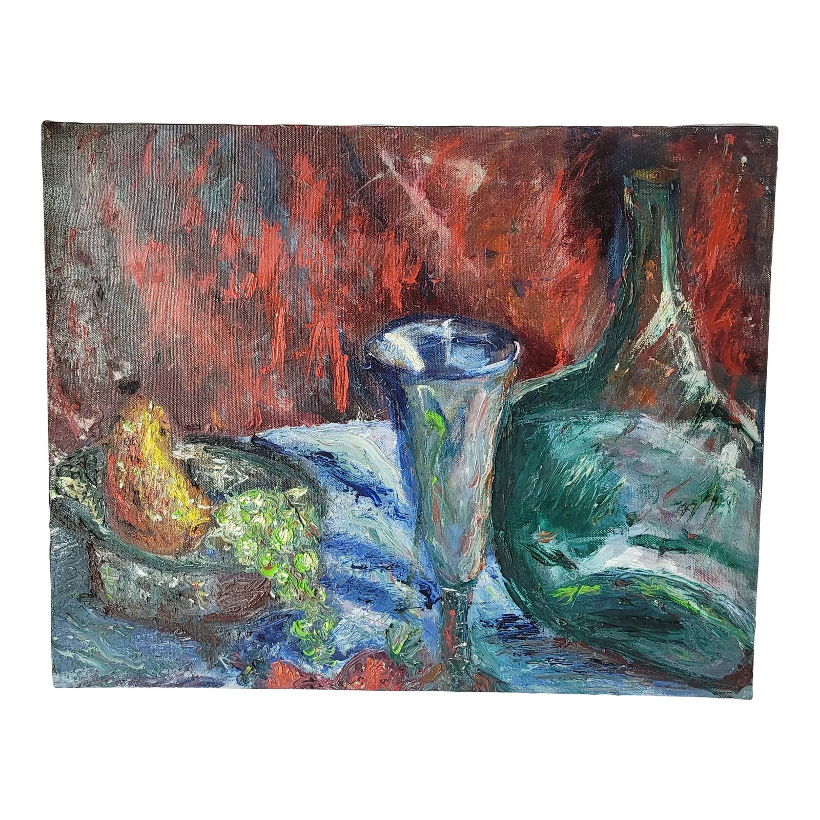 Expressionist Still Life Objects Oil Painting by Rosemary Rabut 1997 ...