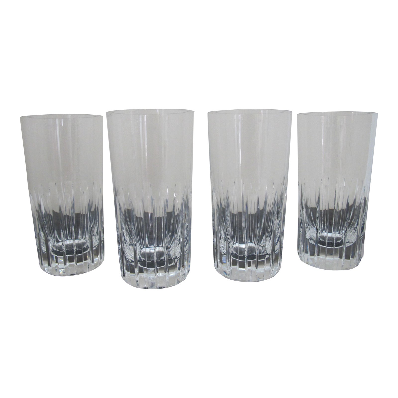 Baccarat France Crystal Rotary Highball 5 1/2" Tumbler Glass Set of 4 ...