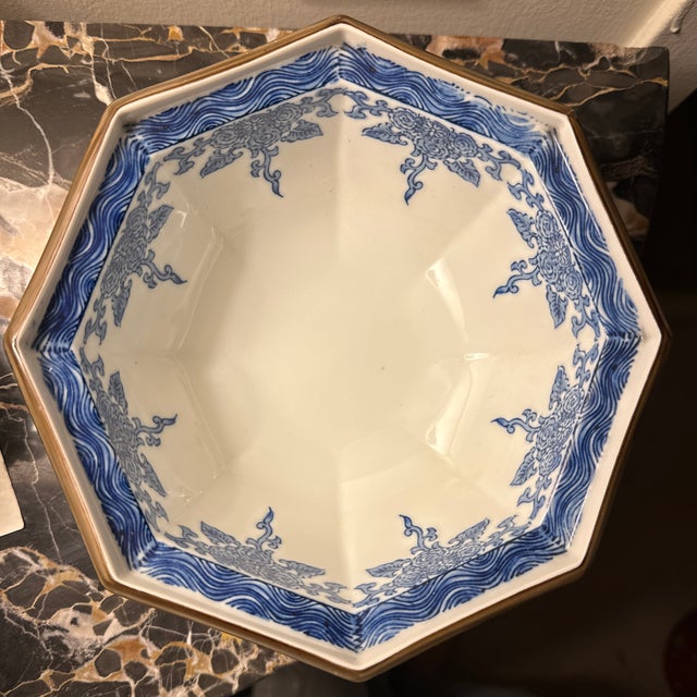 Imari 19th Century Japanese Octagon Shaped Bowl | Chairish