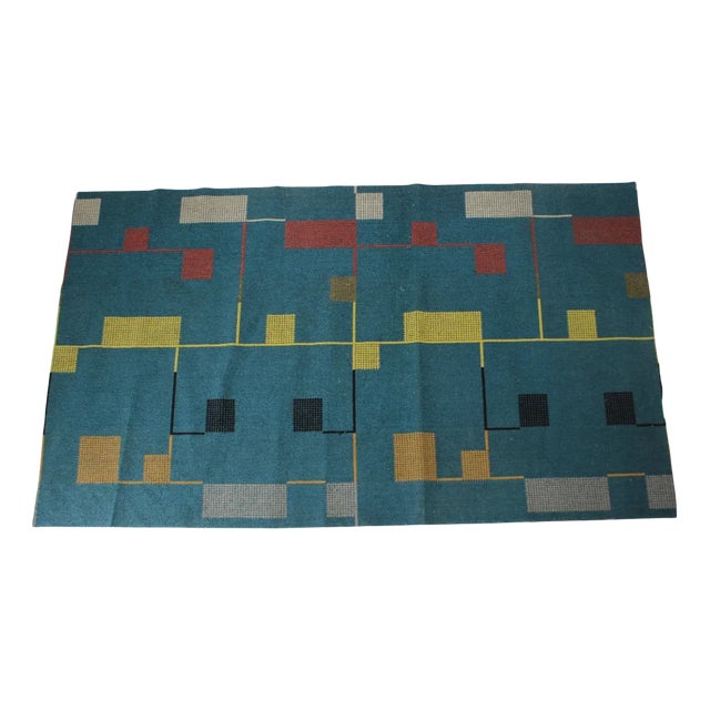 Bauhaus Style Geometric Rug, 1940s | Chairish