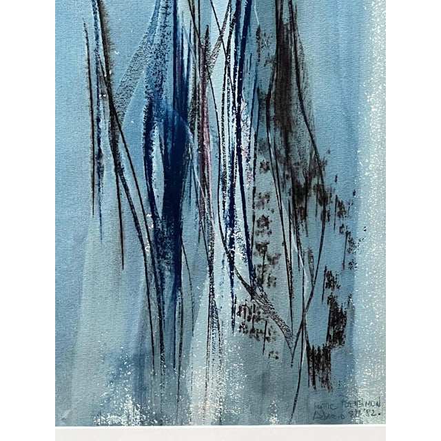 Modern Blue Abstract Watercolour by Marc Bensimon | Chairish