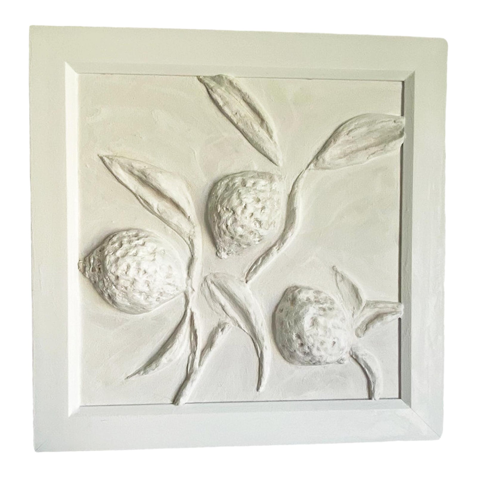Plaster Lemon Plant Wall Art – Clay Bas Relief by Tatiana Duperault ...