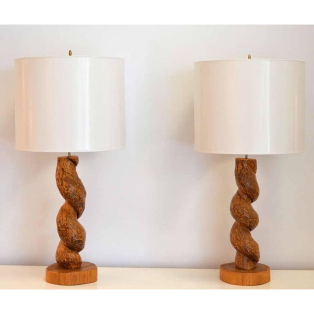 Organic Form Table Lamps - a Pair | Chairish