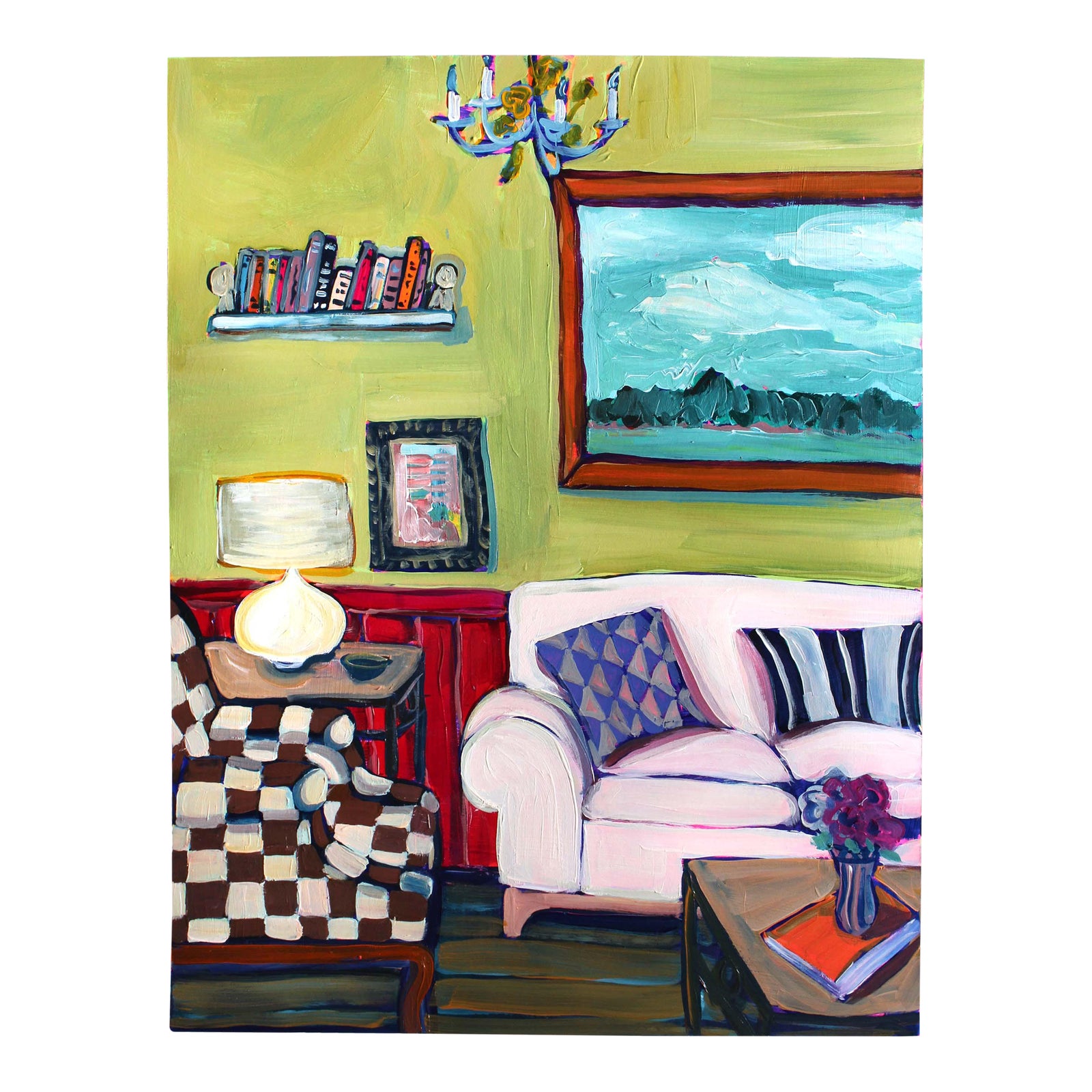 "Imagined Living Room" Contemporary Still Life Acrylic Painting by ...