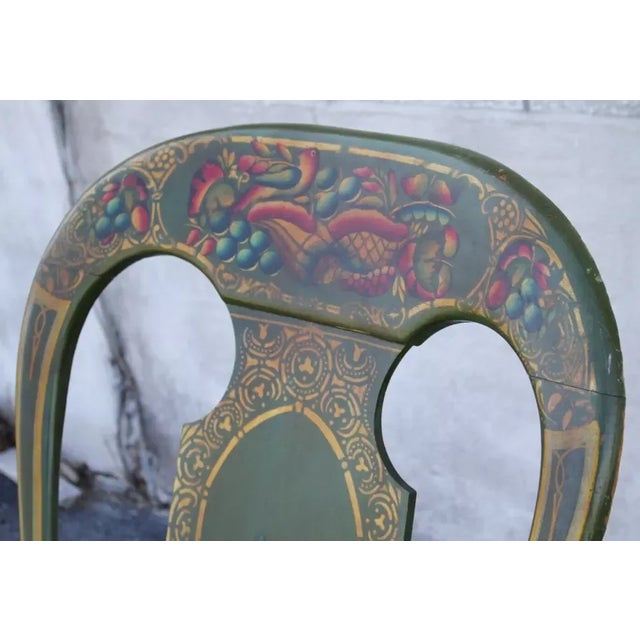 19th Century Hand Painted Large Rocking Chair | Chairish