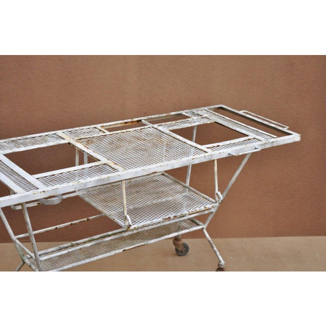 20th Century Industrial Steampunk Rolling Bar Cart | Chairish