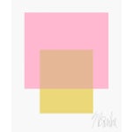 The Interaction of Light Pink and Celery Green Fine Art Print 45" X 55 ...