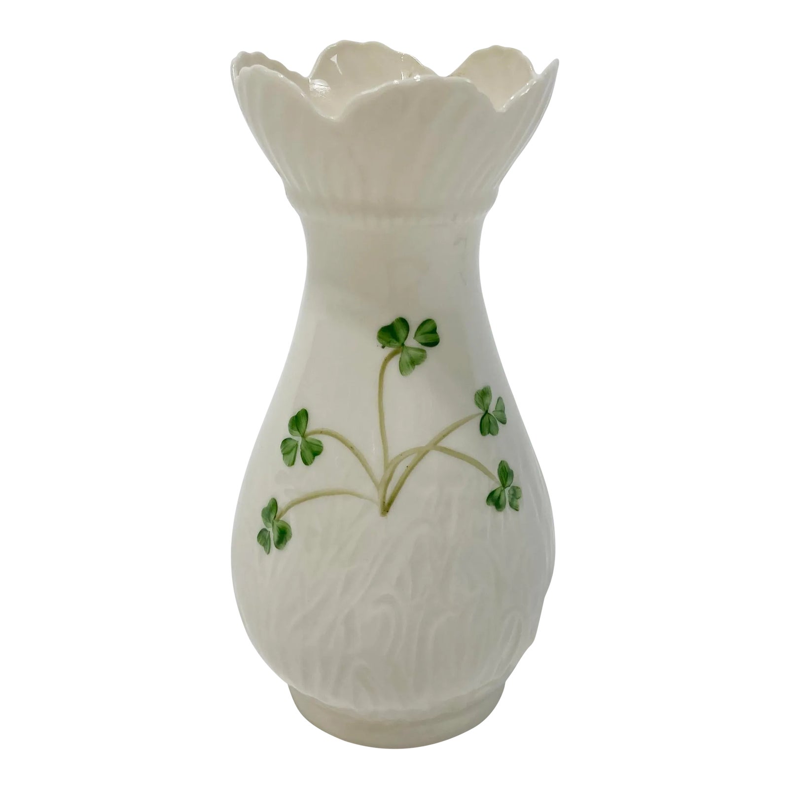 Vintage Donegal Parian China Shamrock Vase | Chairish