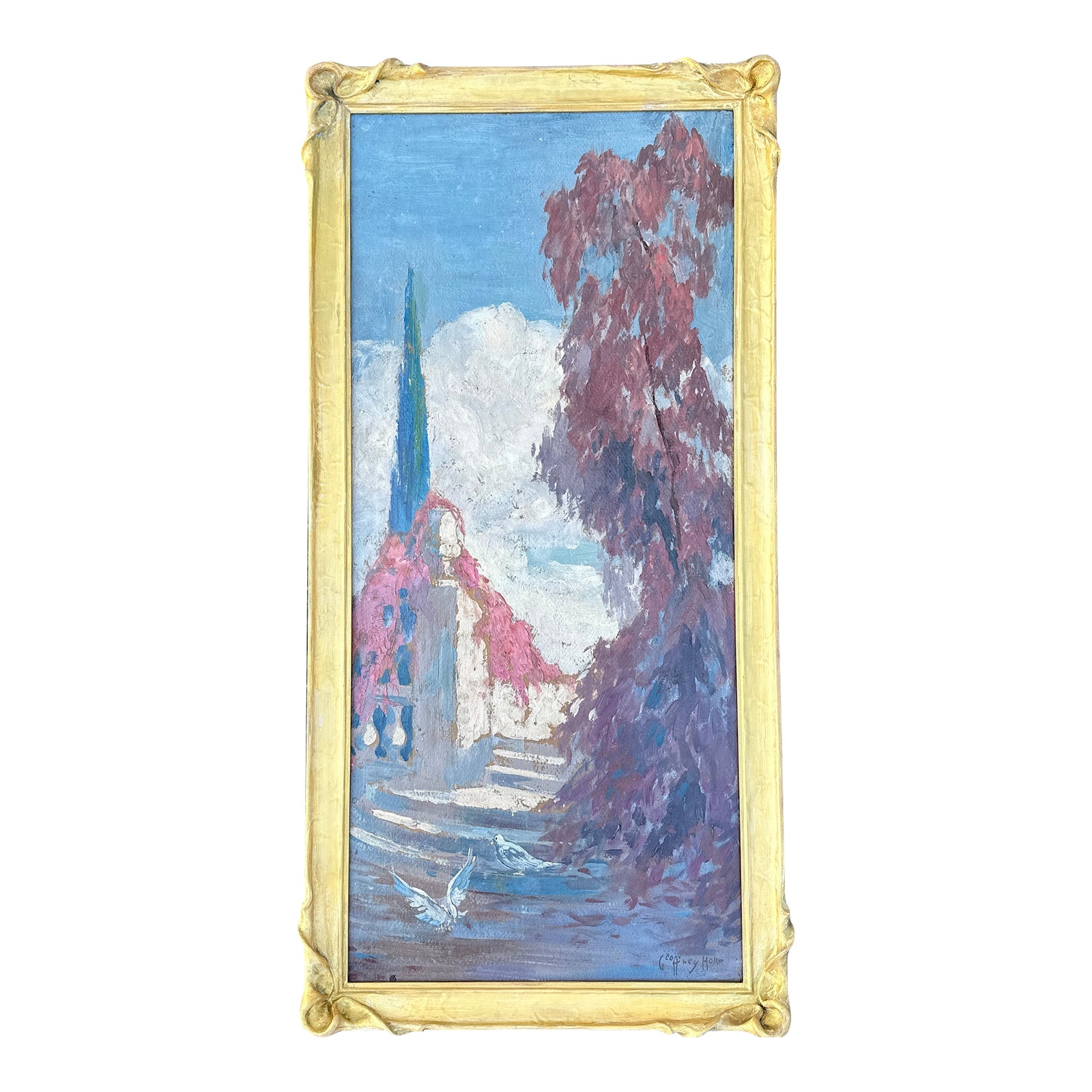 1930s Geoffrey Holt - Impressionist Oil Painting, Framed | Chairish