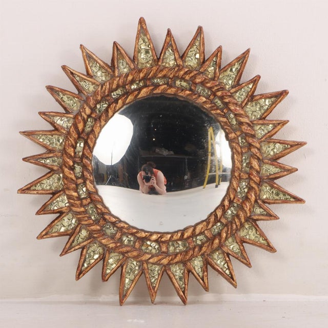 A Fine Pair of Sunburst Mirrors in the Manner of Line Vautrin's "Soleil ...