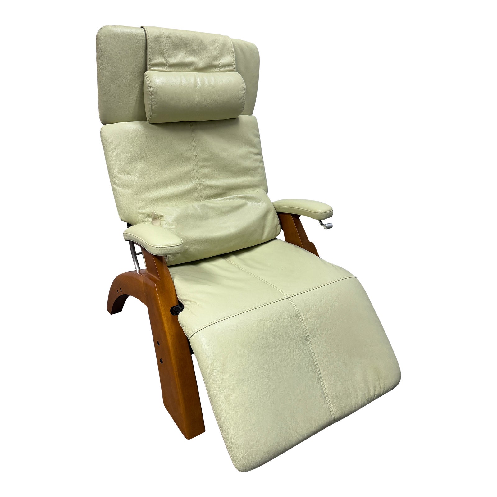 Human Touch Perfect Chair in Ivory Leather | Chairish