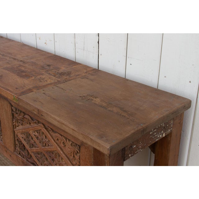Fabulous Southern Indian Carved Console | Chairish