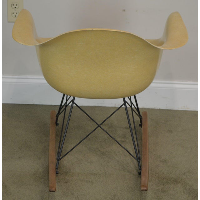 Herman Miller Charles and Ray Eames Fiberglass Shell Rocker | Chairish
