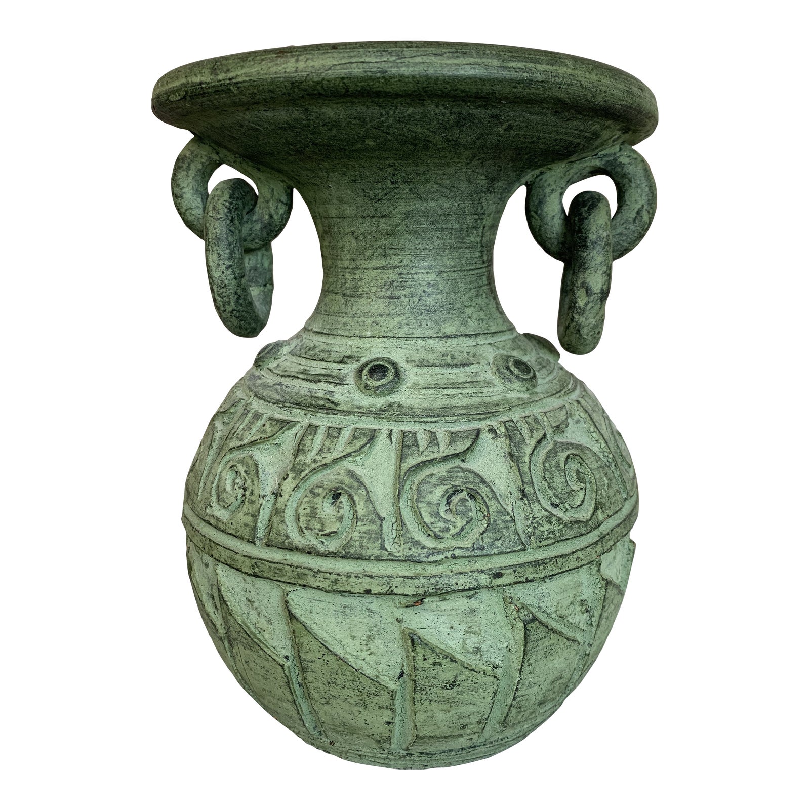 Early 20th Century York Pottery Vase With Handles | Chairish