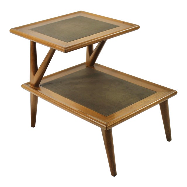 1950s Mid-Century Modern Oak End Table | Chairish