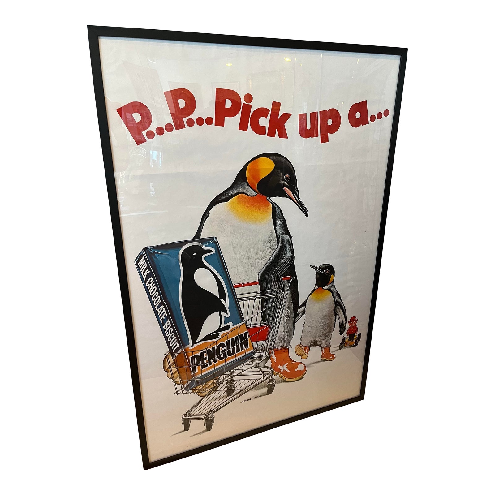 Large Vintage English Advertising Poster Penguin Chocolate Biscuits ...