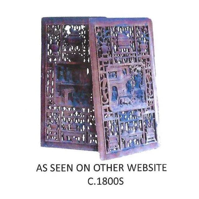 Late 19th Century Chinese Wedding Doors Shutters - Set of 2 | Chairish