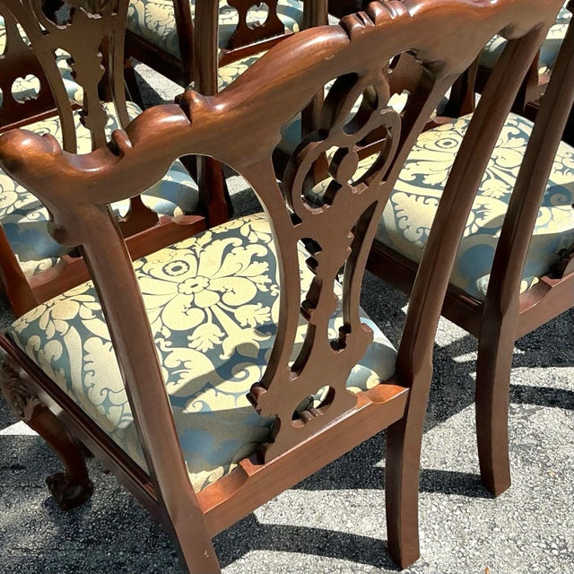 Vintage Regency Chippendale Claw and Ball Dining Chairs - Set of 16 ...