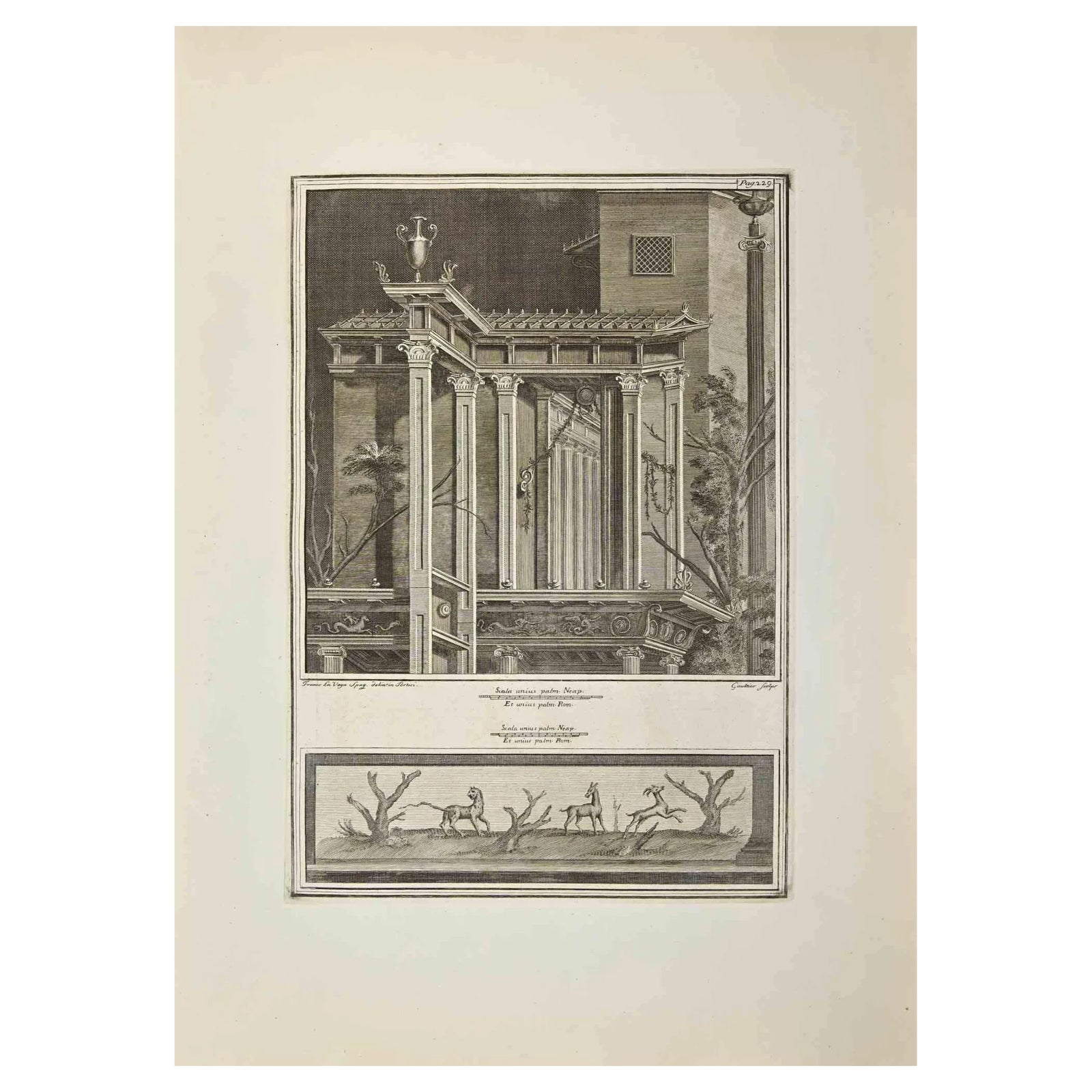 Francesco Lavega, Temple, Etching, 18th Century | Chairish