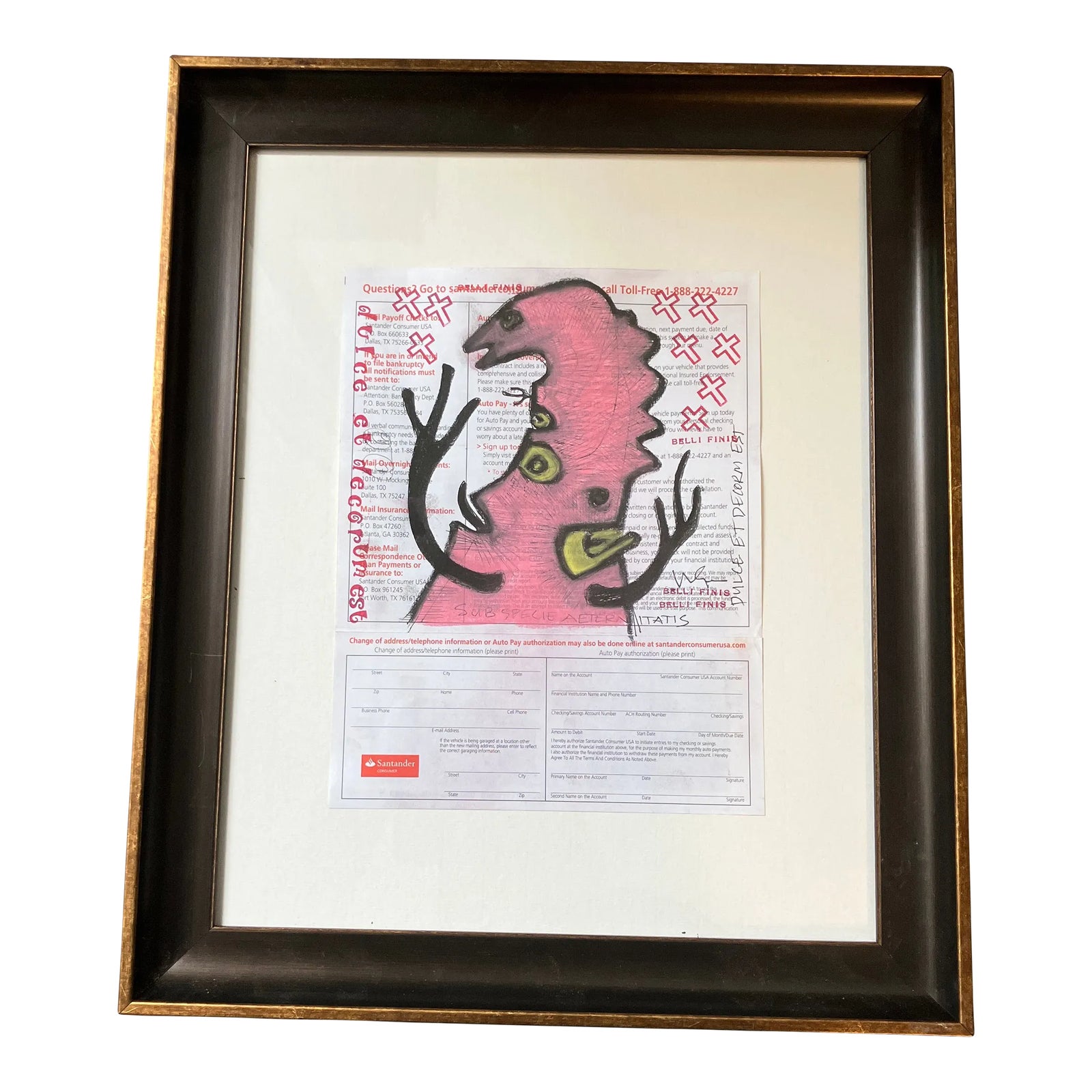 Contemporary Original Wayne Cunningham Abstract Pastel Drawing Framed ...