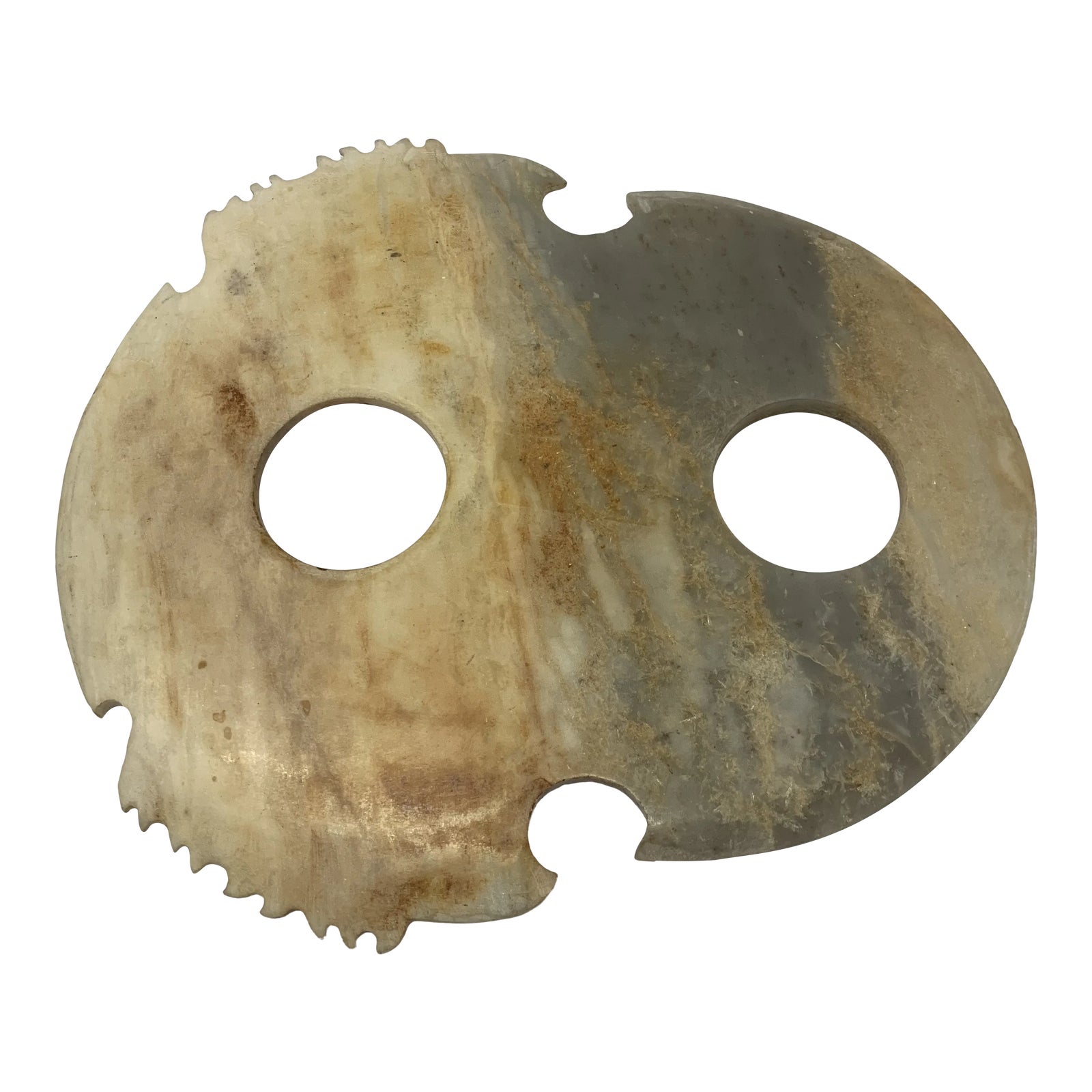 Ancient Serpentine Chinese Disc | Chairish