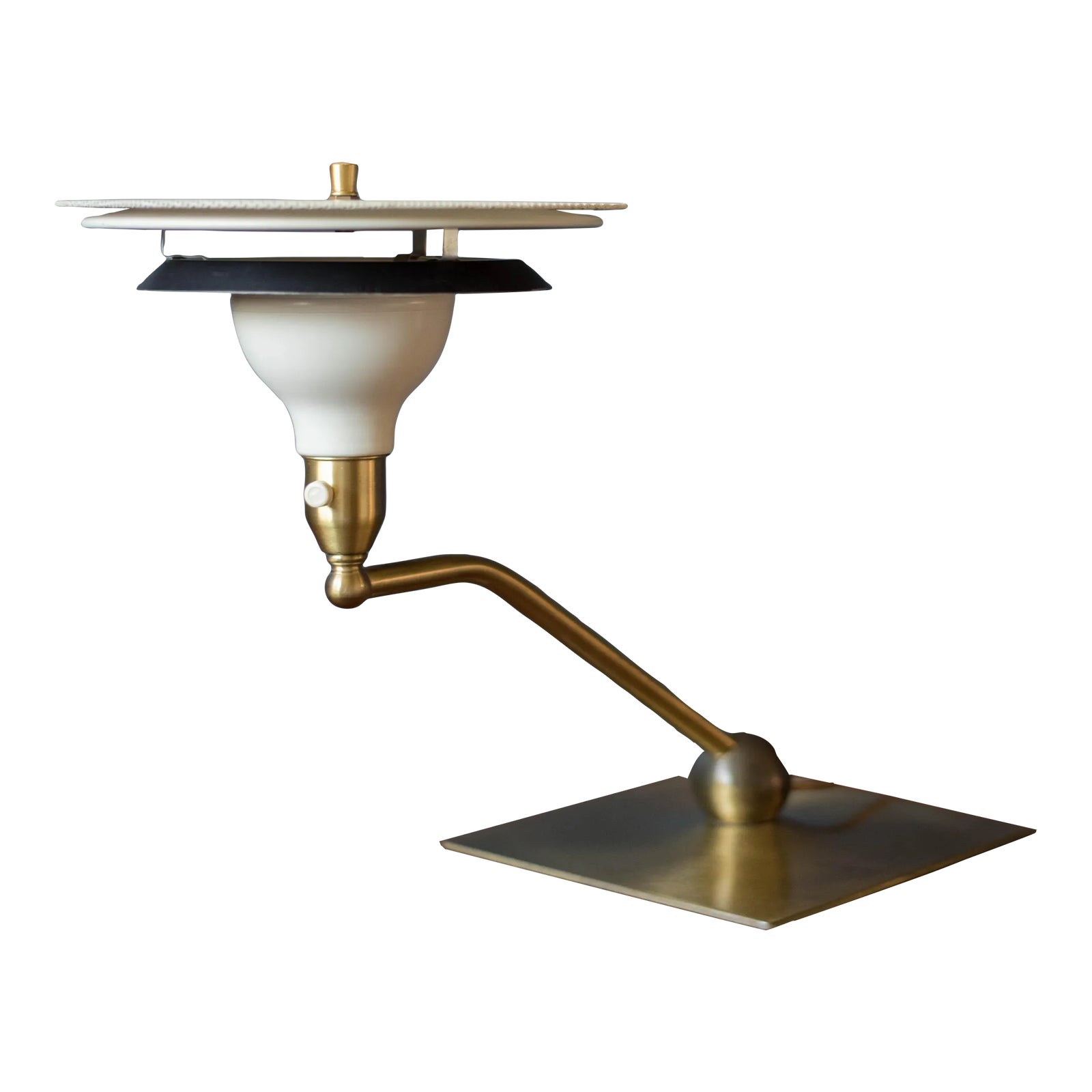 Mid-Century Modern Brass Sight Light Desk Lamp by m.g. Wheeler | Chairish
