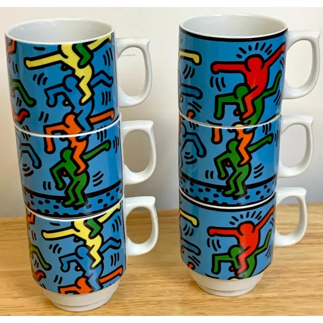 Late 20th Century Mugs by Keith Haring for Konitz - Set of 6 | Chairish